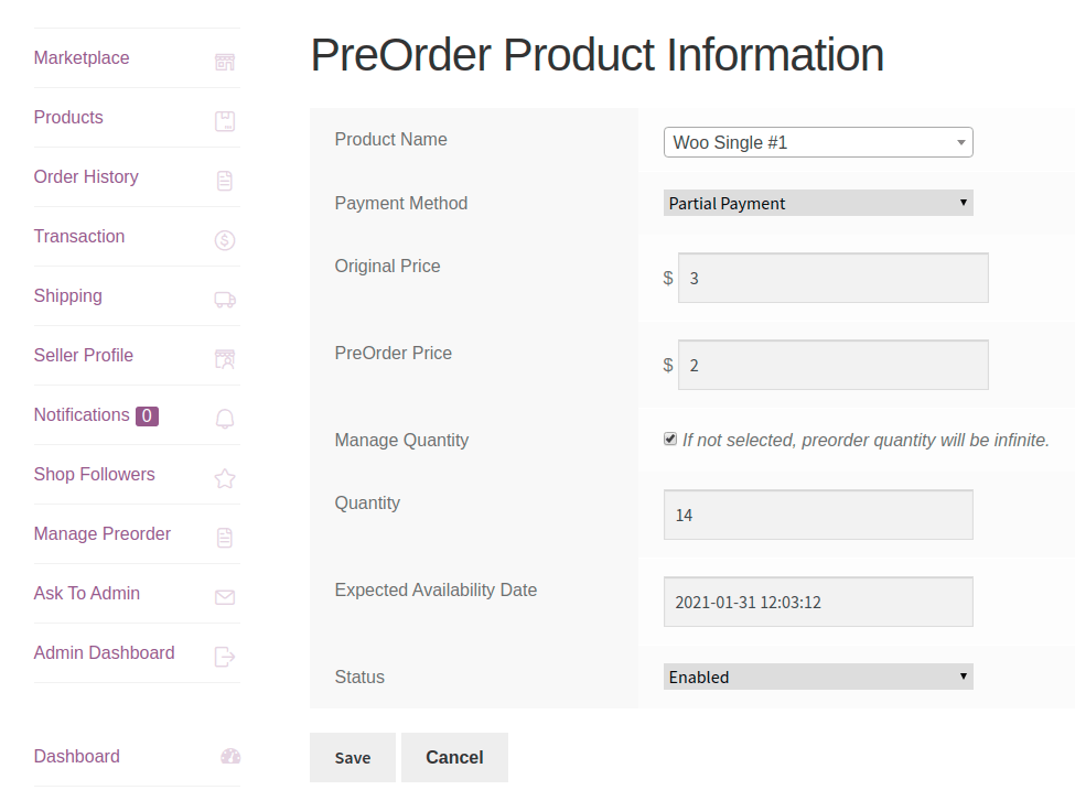 Marketplace Pre Order Plugin For Woocommerce By Webkul Codecanyon