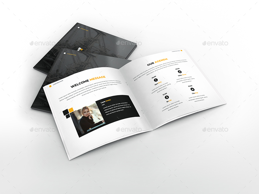 Construction Square Brochure Template, Print Templates | GraphicRiver