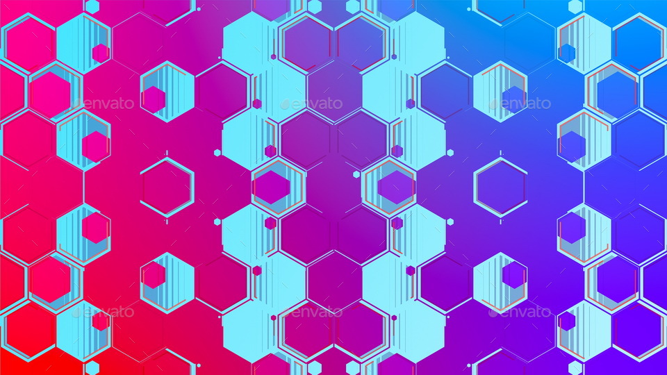 Hexagons Geometric Gradient Backgrounds, Graphics | GraphicRiver