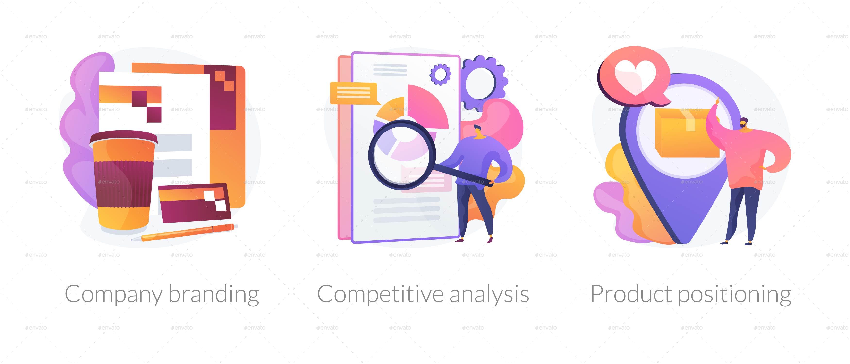 96 Metaphor Illustrations for UI Design, Vectors | GraphicRiver