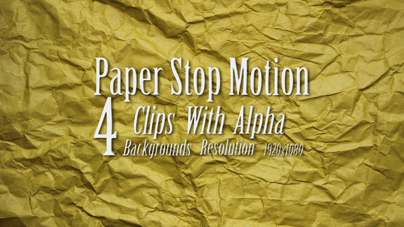 4 Paper Stop Motion, Stock Footage | VideoHive