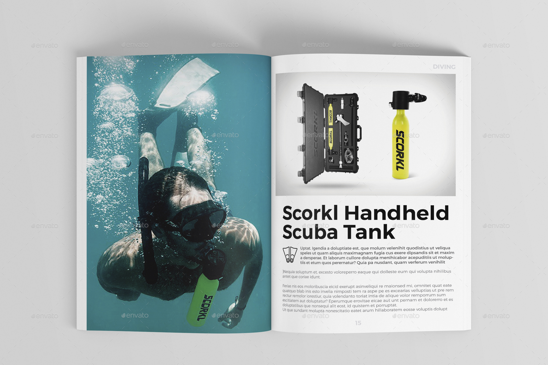 Watersports Magazine Template, Print Templates | GraphicRiver