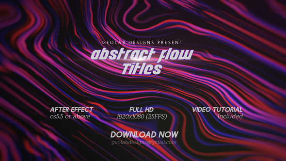 Abstract Flow Titles l Colors Lines Flow Titles, After Effects Project ...