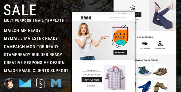 Sale - Multipurpose Responsive Email Template with Mailchimp Editor ...