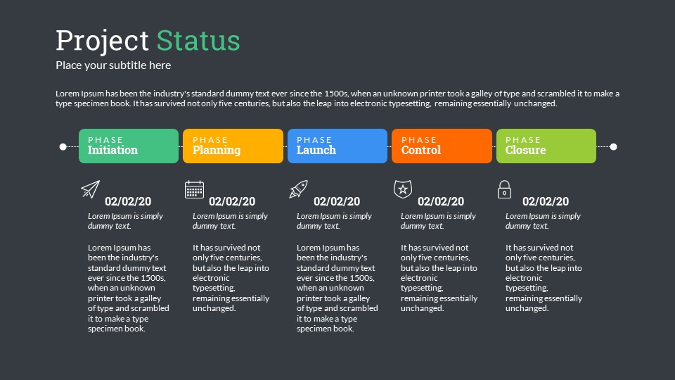 Project Status PowerPoint Presentation Template by SanaNik | GraphicRiver
