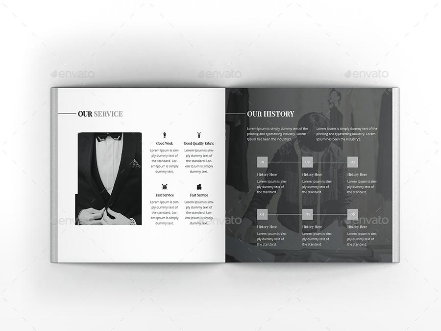 Custom Fashion Tailor Square Brochure Template, Print Templates ...