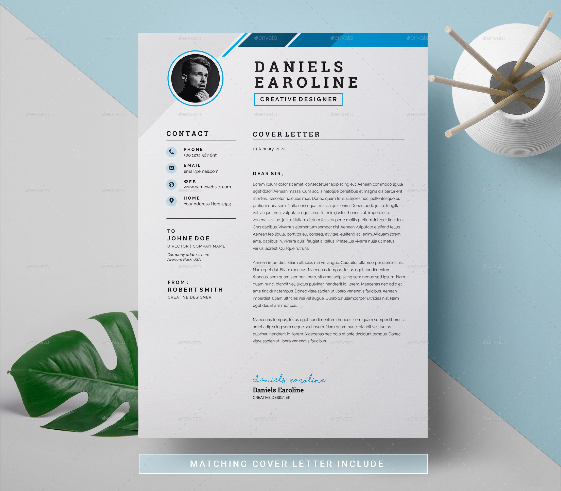 Resume And Cover Letter (3 Page), Print Templates | GraphicRiver