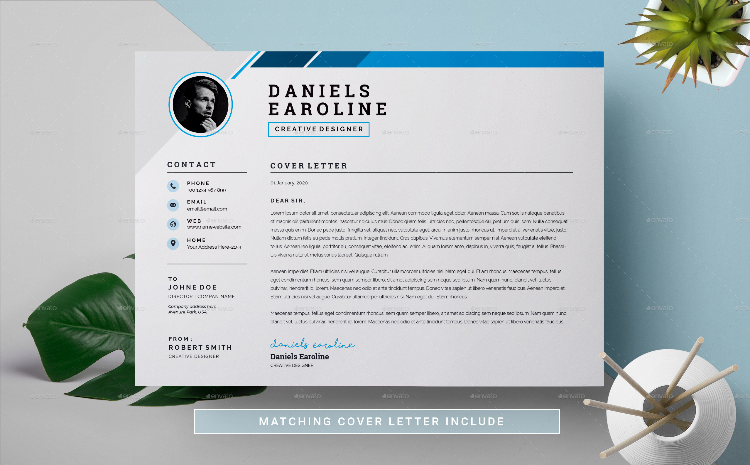 Resume And Cover Letter (3 Page), Print Templates | GraphicRiver