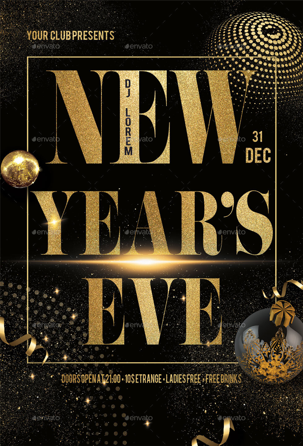 New Year, Print Templates | GraphicRiver