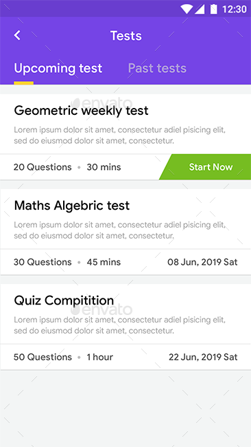 Online Class App Coaching App Online Exam eLearning App UI Kit | Online ...