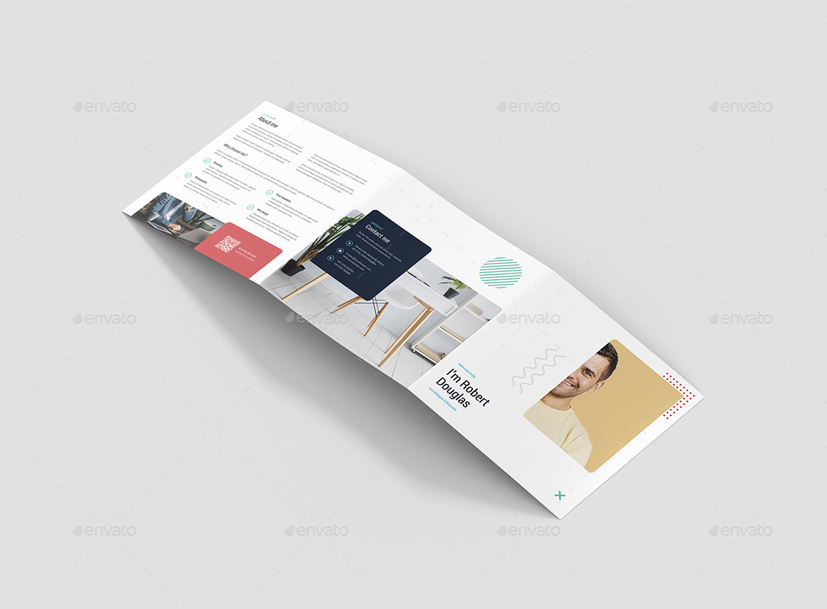 Brochure – Resume Tri-Fold Square, Print Templates | GraphicRiver