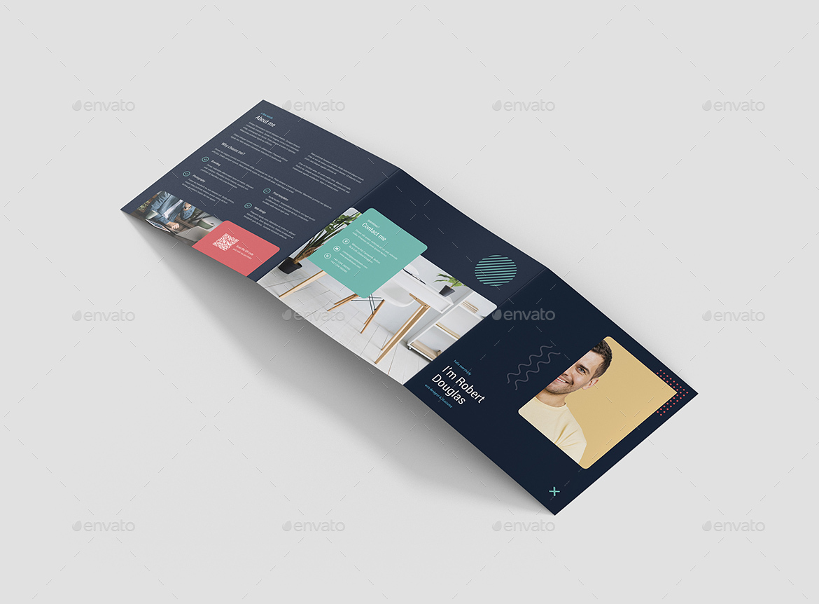 Brochure – Resume Tri-Fold Square, Print Templates | GraphicRiver