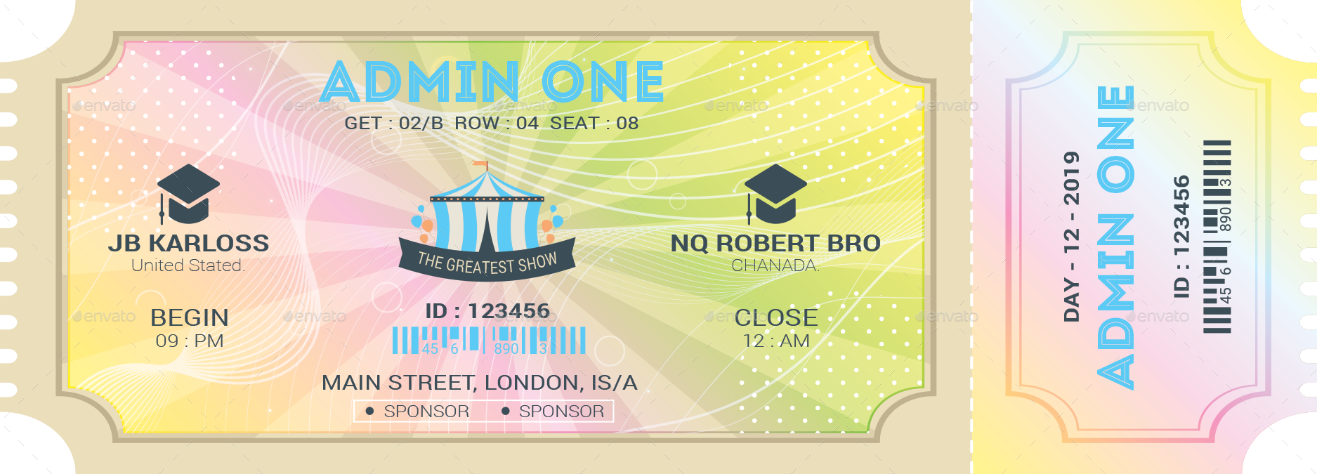 Circus Magic Show Tickets, Print Templates | GraphicRiver