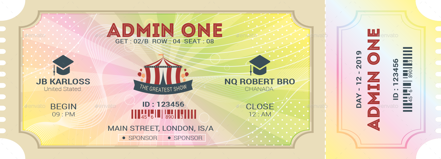 Circus Magic Show Tickets, Print Templates | GraphicRiver