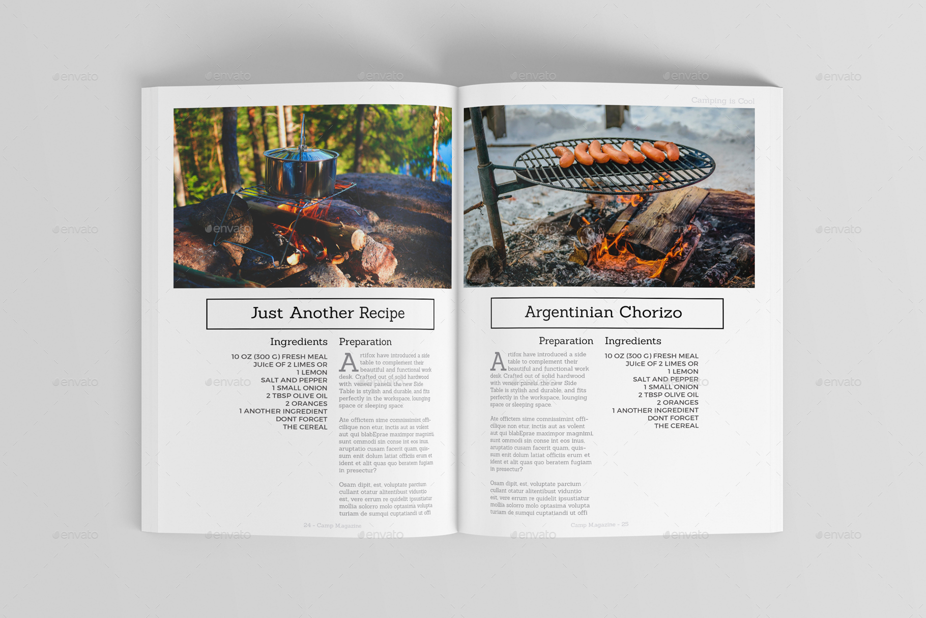 Camping Outdoors Magazine Indesign Template, Print Templates | GraphicRiver