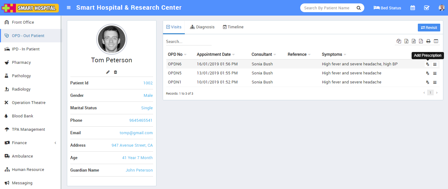 Smart Hospital : Hospital Management System by QDOCS | CodeCanyon