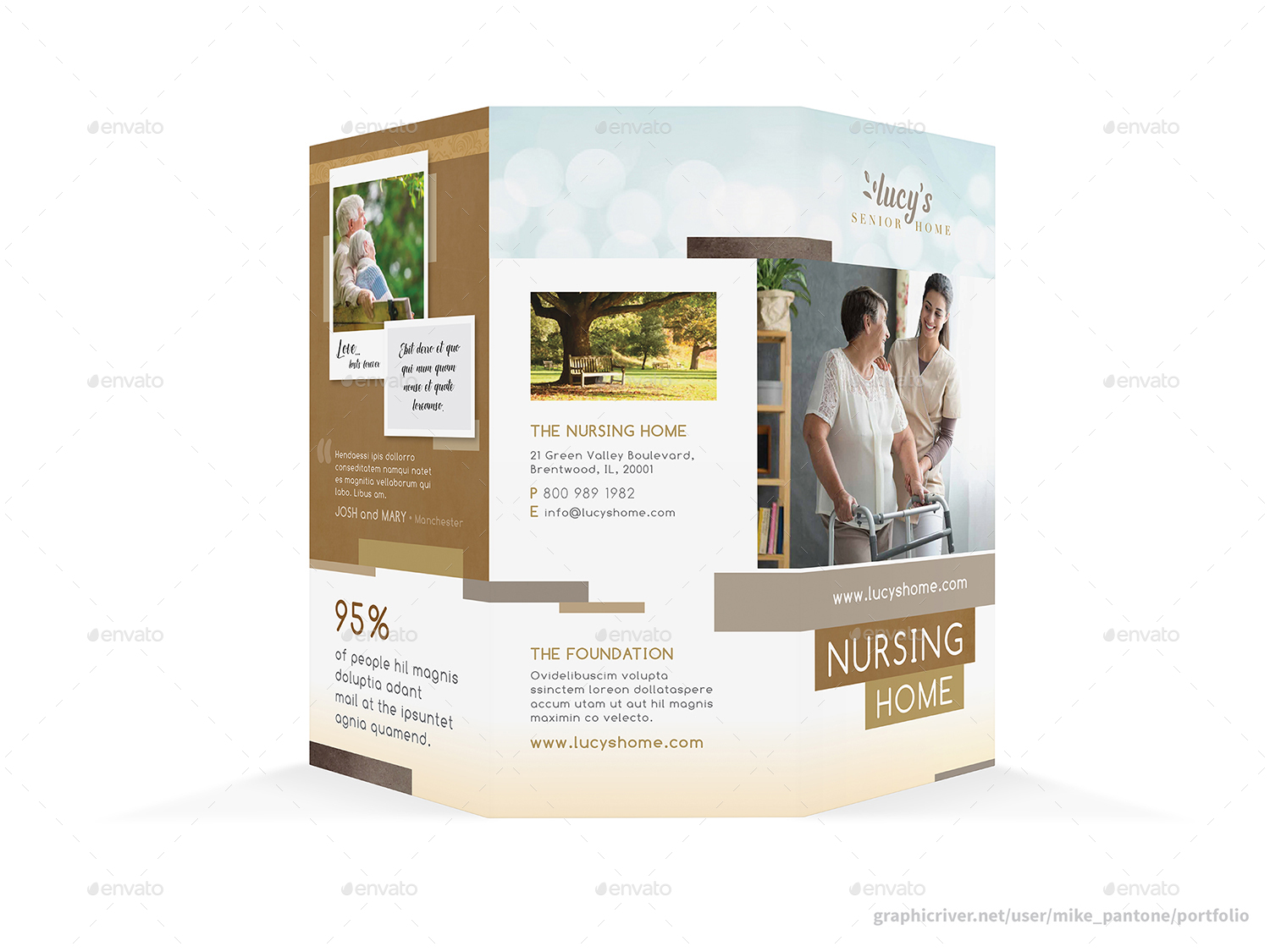 Nursing Home Trifold Brochure 3, Print Templates | GraphicRiver