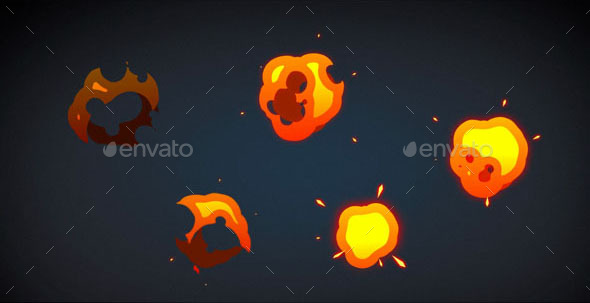 Explosions Sprite Effects Pack, Game Assets | GraphicRiver