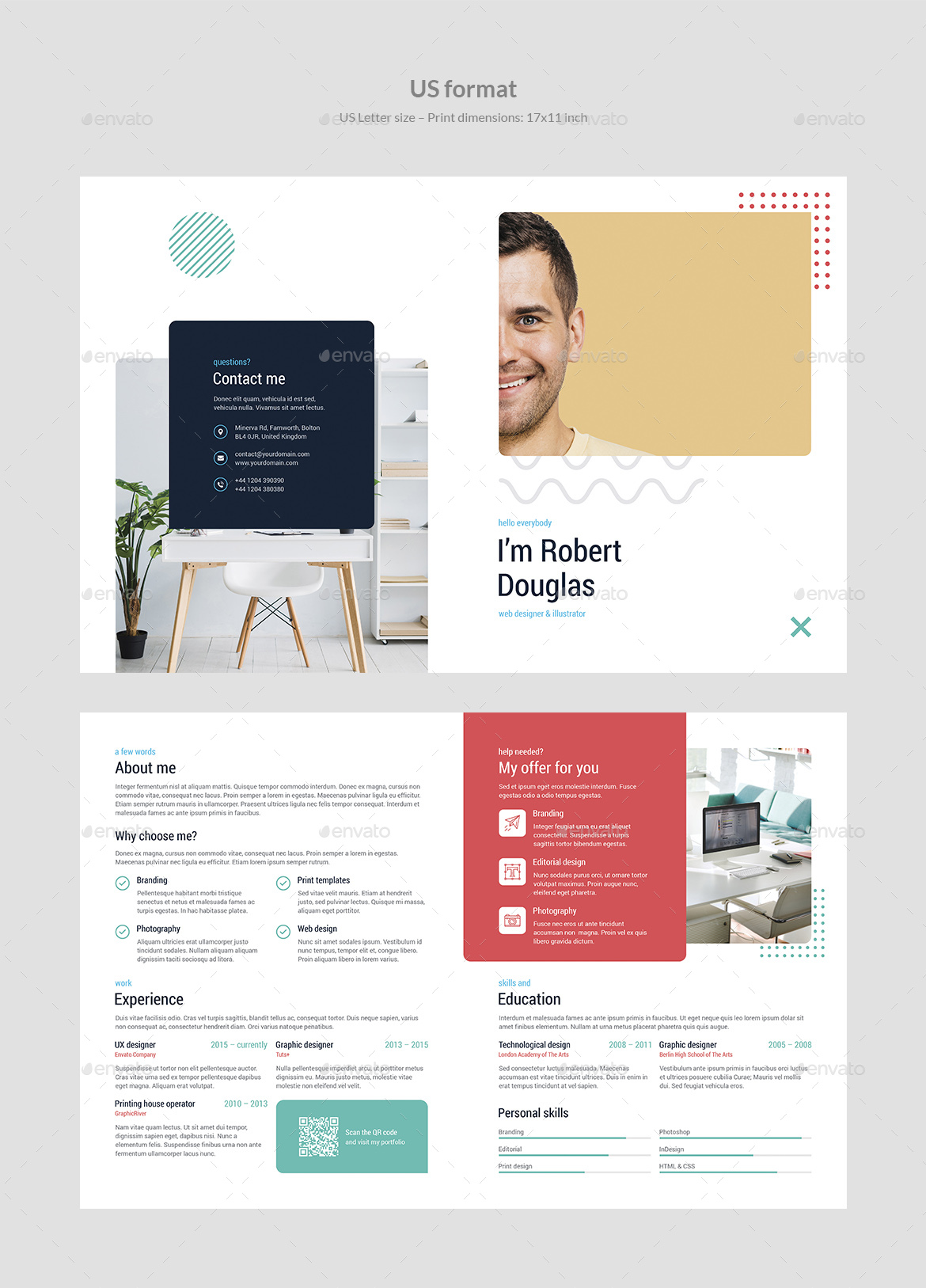 Brochure – Resume Bi-Fold, Print Templates | GraphicRiver