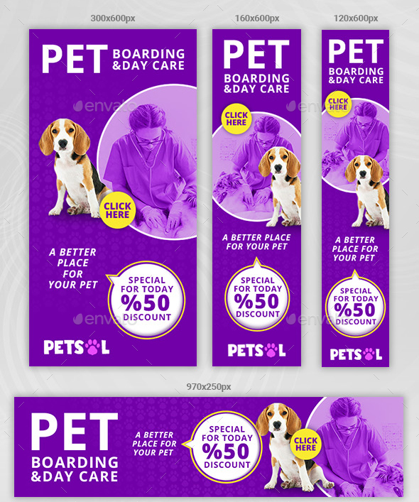 Pet Care Banner, Web Elements | GraphicRiver