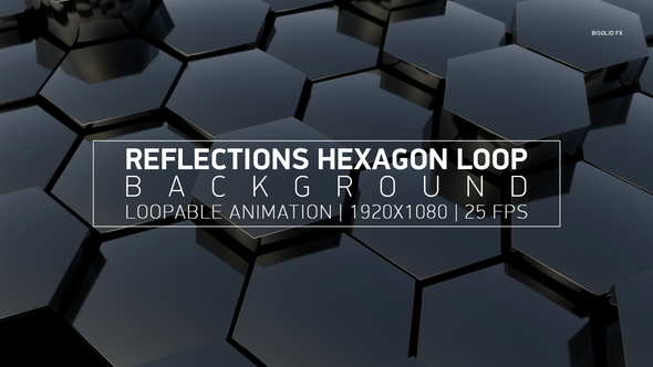 Reflections Hexagon Loop Background, Motion Graphics | VideoHive