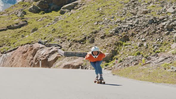 Cinematic downhill longboard session, Stock Footage | VideoHive