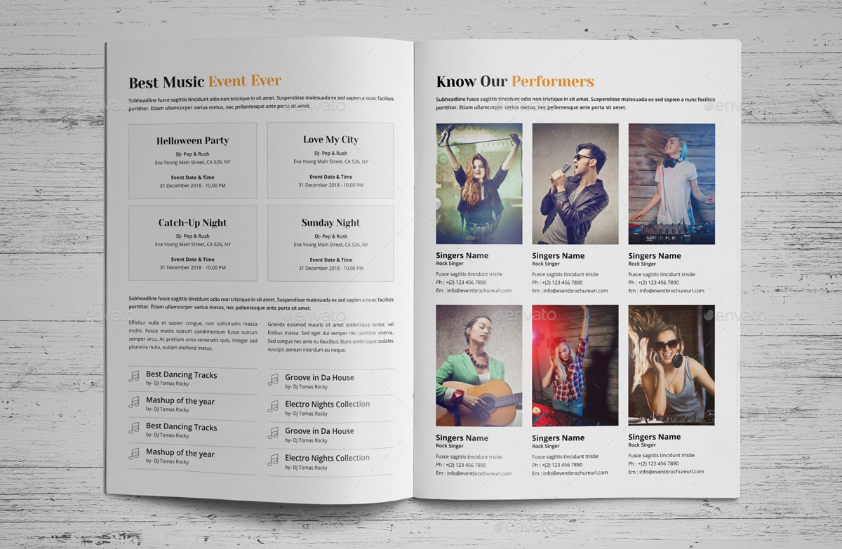 Event Festival Brochure Catalog v2, Print Templates | GraphicRiver