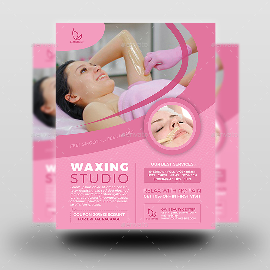 Waxing Flyer Template, Print Templates | GraphicRiver