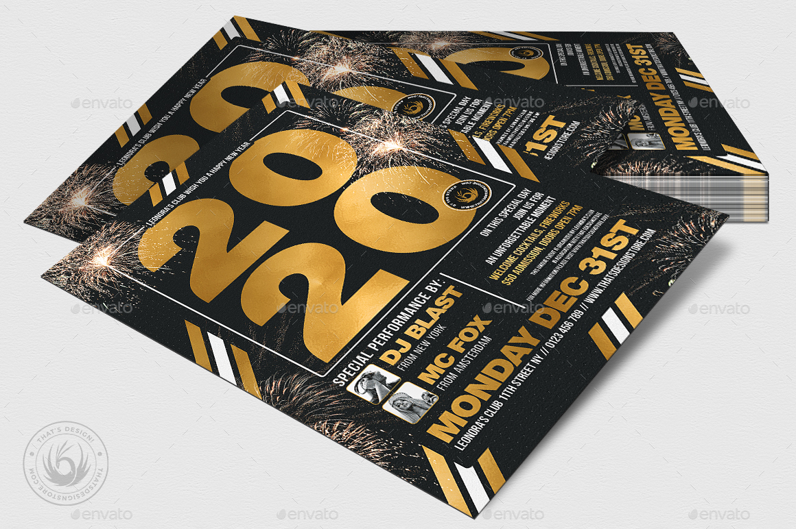 New Year Flyer Template V6 by lou606 | GraphicRiver