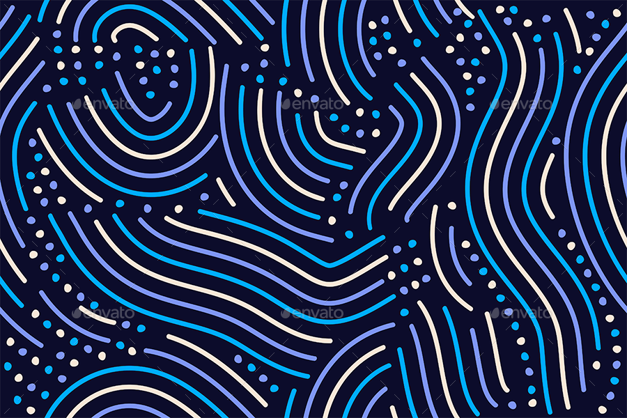 Organic Lines Seamless Patterns, Graphics | GraphicRiver