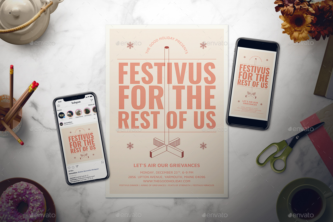 Festivus Flyer Set, Print Templates | GraphicRiver