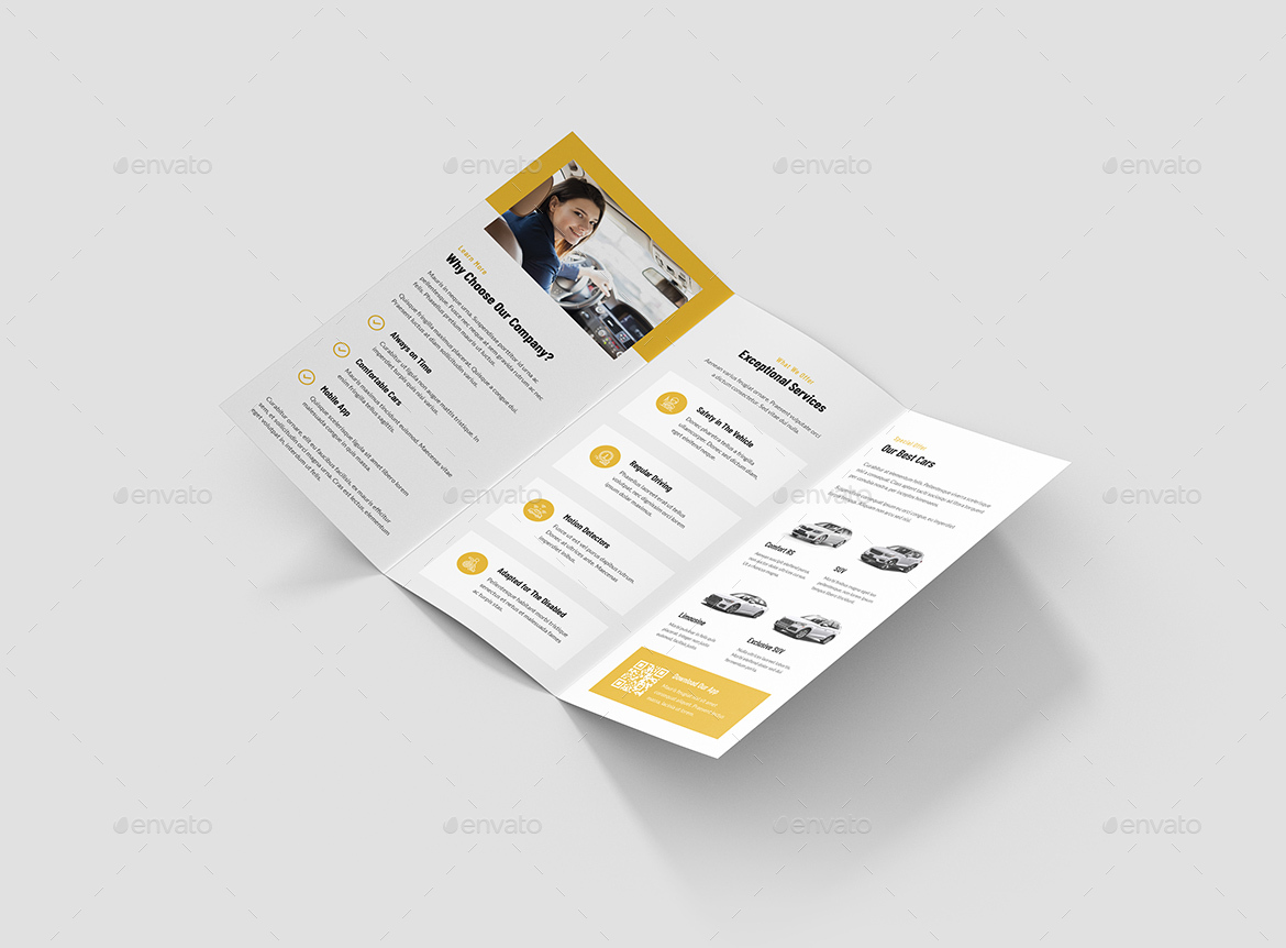 Brochure – Taxi Cab Tri-Fold, Print Templates | GraphicRiver