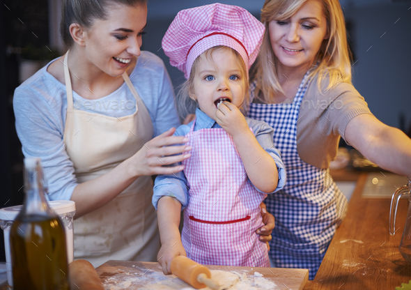 She is our chef during the baking Stock Photo by gpointstudio | PhotoDune