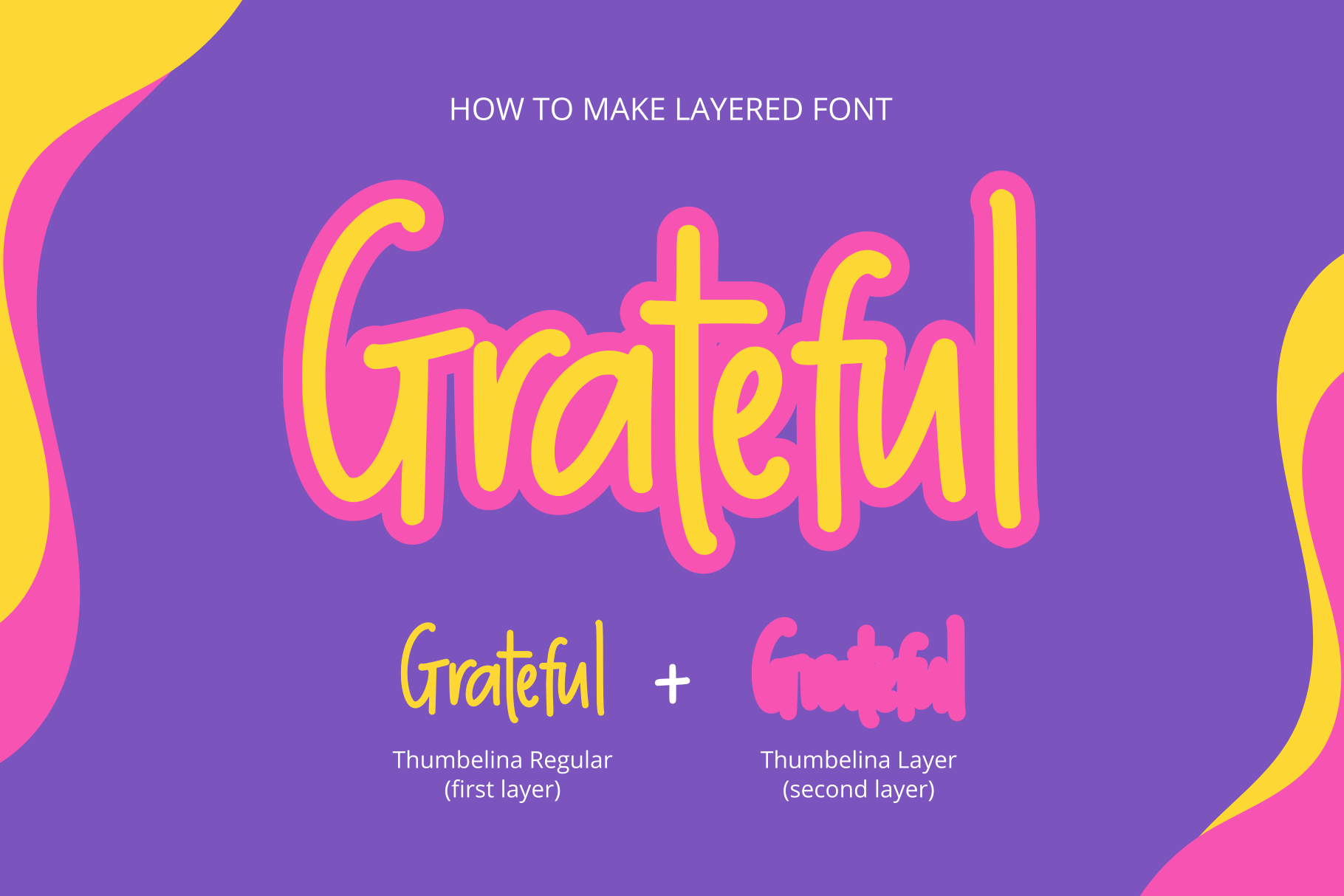 Thumbelina Cute Layered Font, Fonts | GraphicRiver