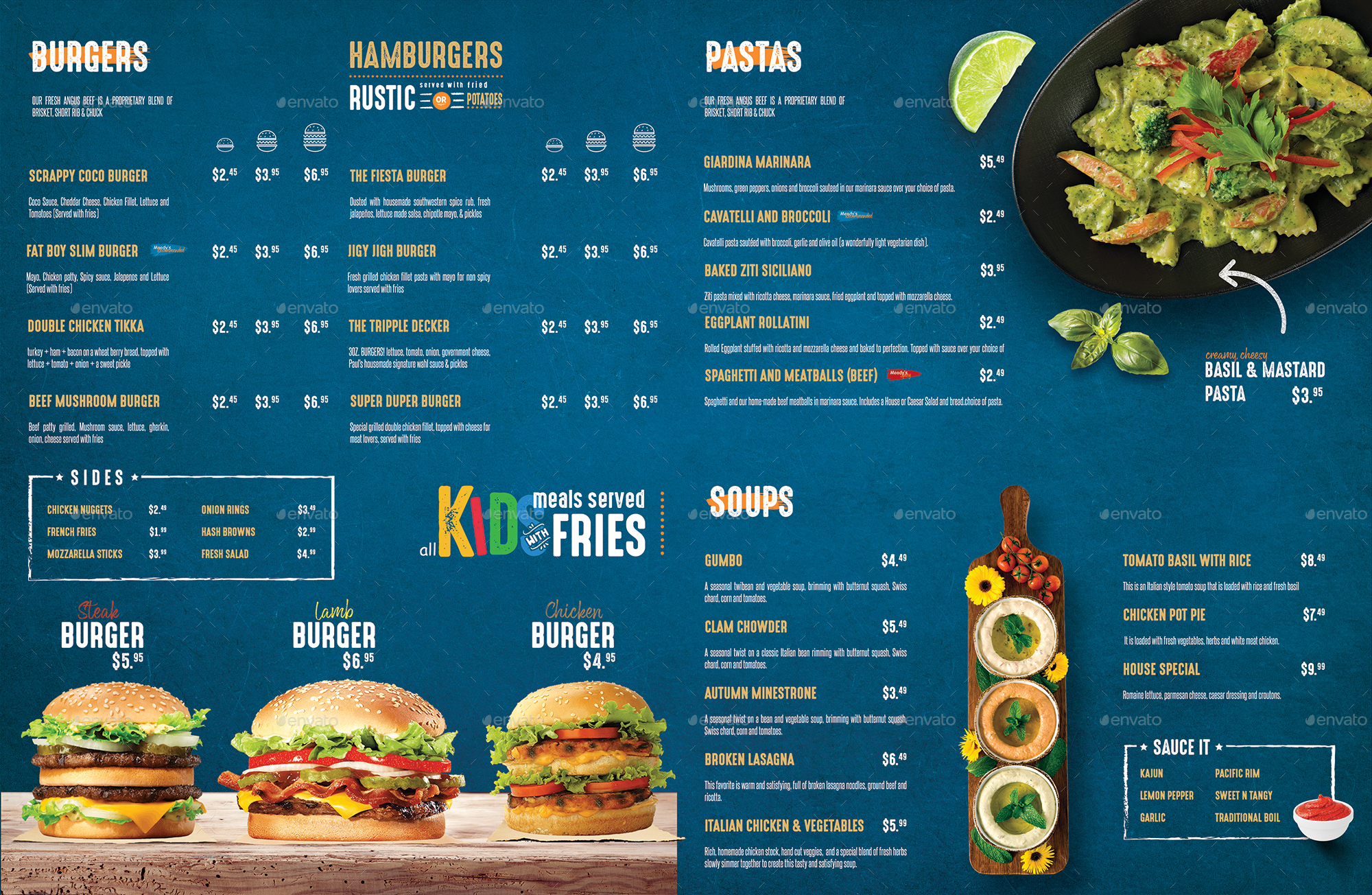 Food Menu Pack | Restaurant Menu | Cafe Menu | Bar Menu, Print Templates