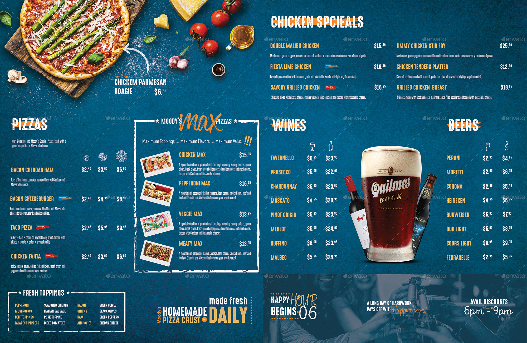 Food Menu Pack | Restaurant Menu | Cafe Menu | Bar Menu, Print Templates
