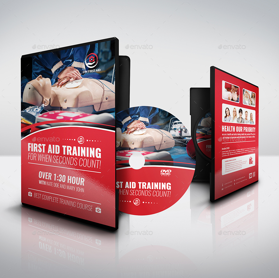 First Aid Training DVD Cover and Label Template, Print Templates ...