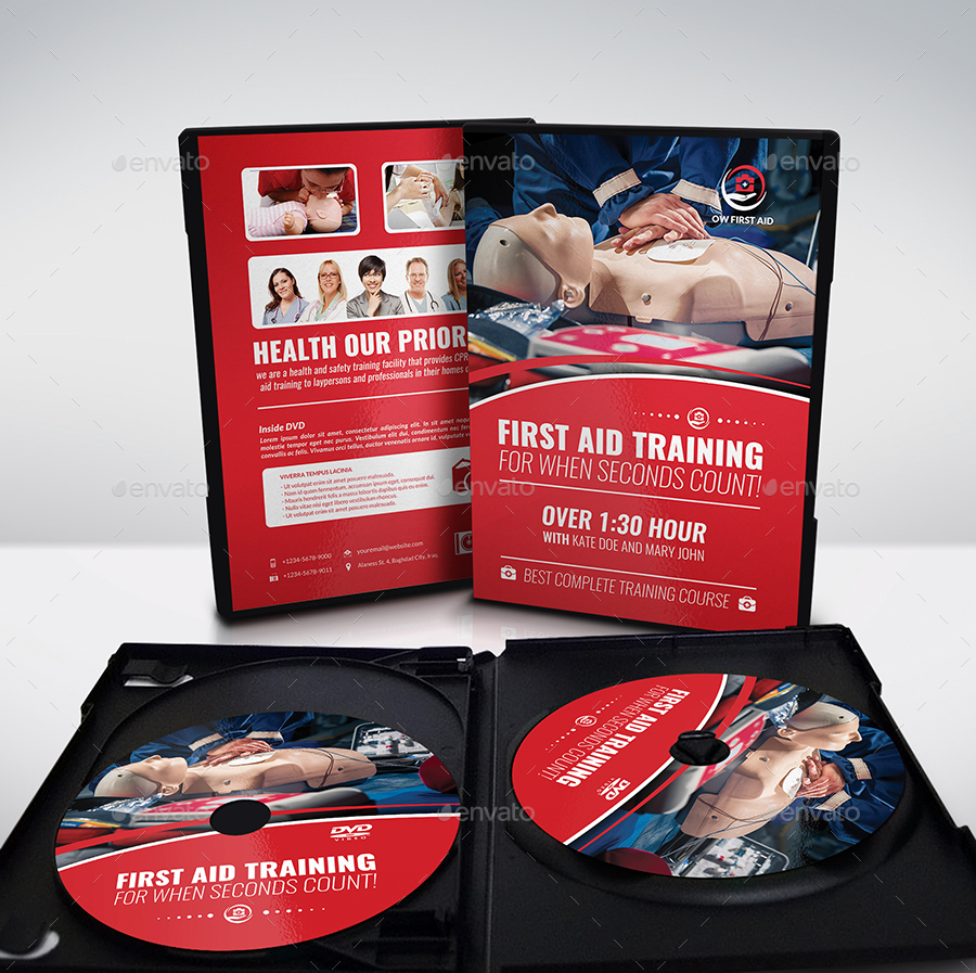 First Aid Training DVD Cover and Label Template, Print Templates ...