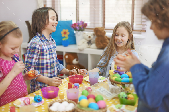 The best time for children in Easter Stock Photo by gpointstudio ...