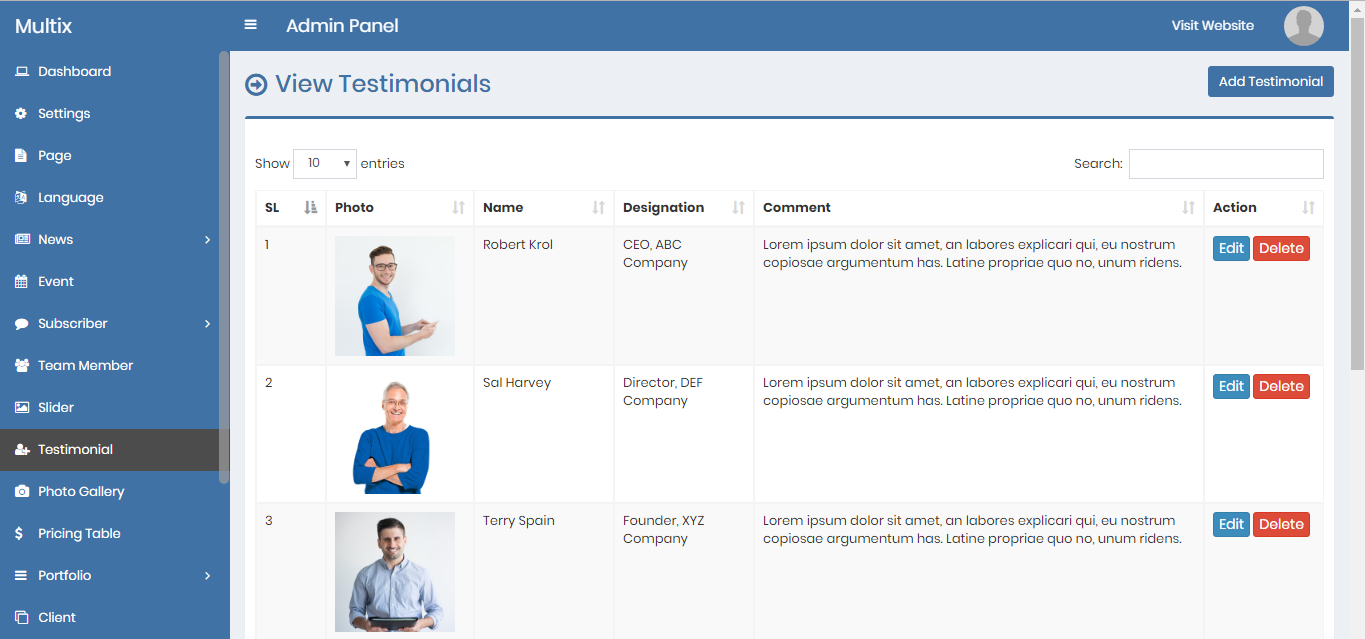 Multix - Multipurpose Website CMS with Codeigniter by xicia | CodeCanyon