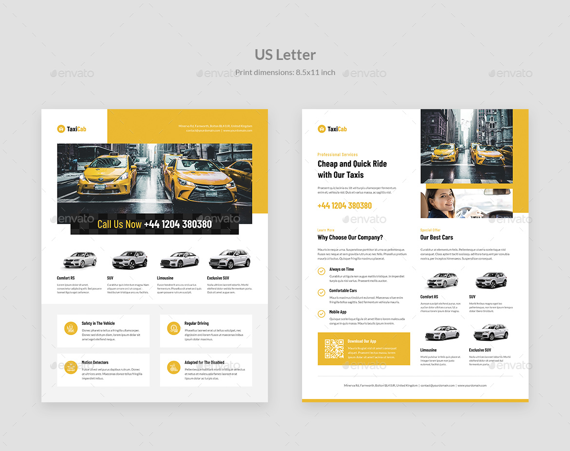 Flyer – Taxi Cab, Print Templates | GraphicRiver