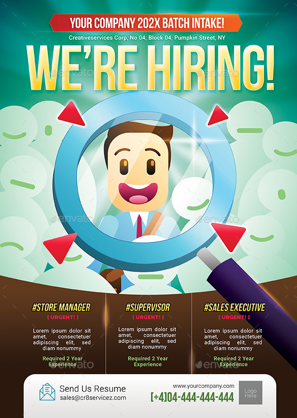 Job Vacancy Flyer, Print Templates | GraphicRiver
