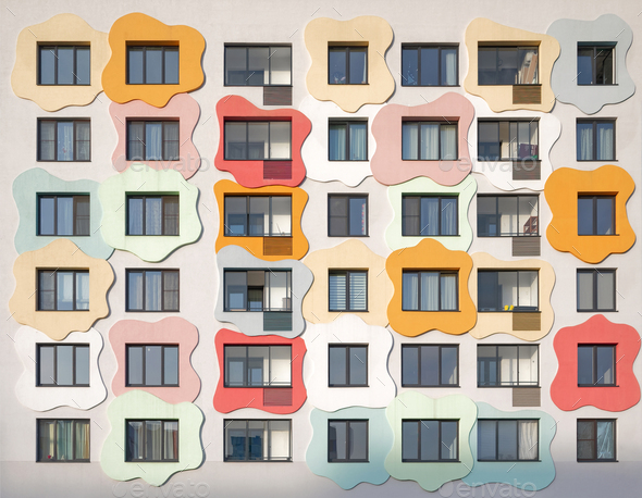 Multicolored creative building facade Stock Photo by saoirse2010 ...