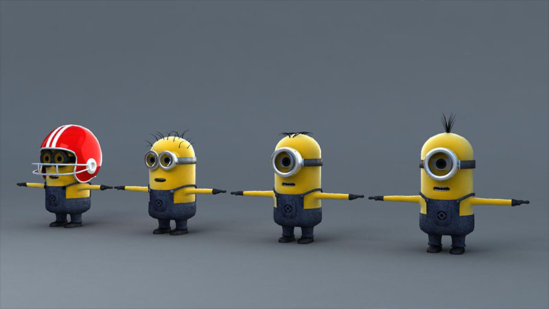 Minions Models Rigged with Biped by Pro_Gaming | 3DOcean