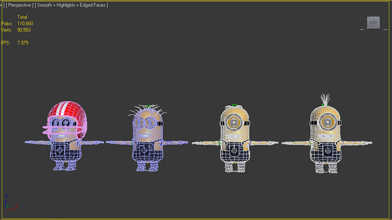 Minions Models Rigged with Biped by Pro_Gaming | 3DOcean