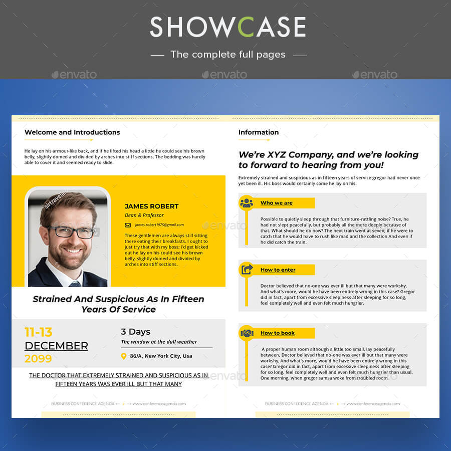 Conference Agenda Brochure, Print Templates | GraphicRiver