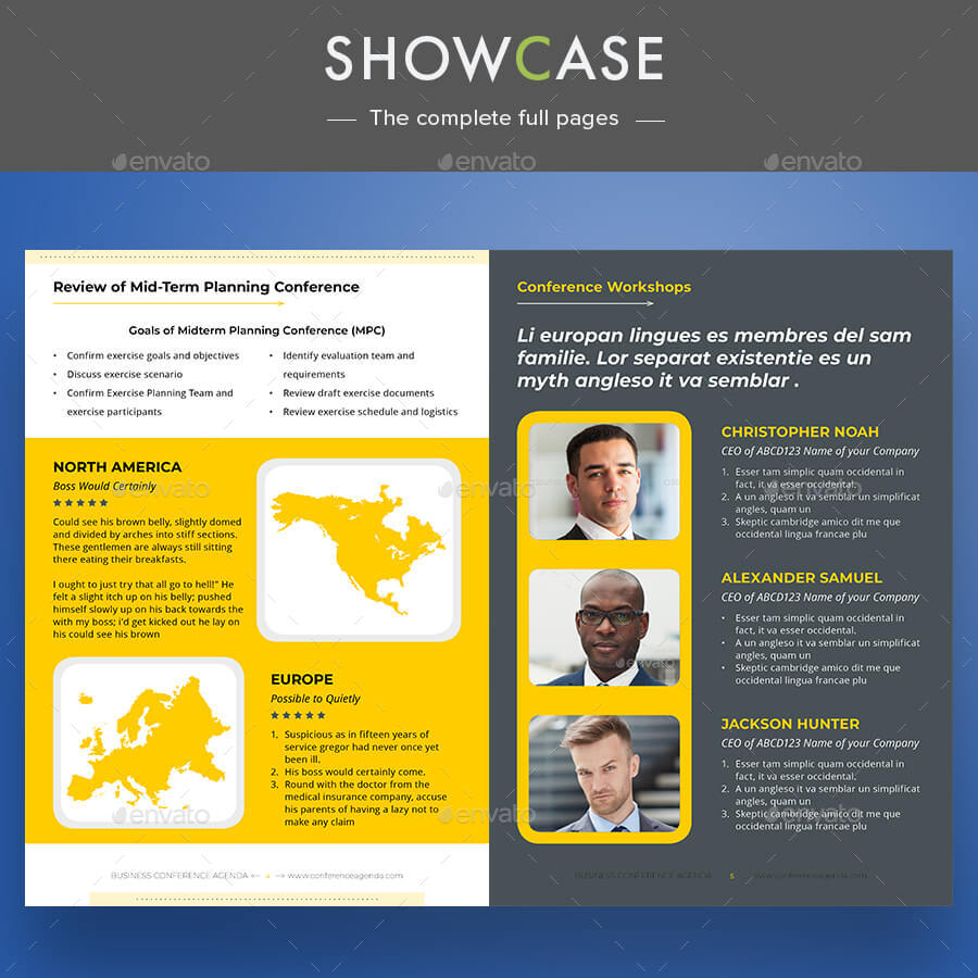 Conference Agenda Brochure, Print Templates | GraphicRiver