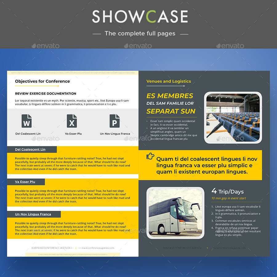 Conference Agenda Brochure, Print Templates | GraphicRiver