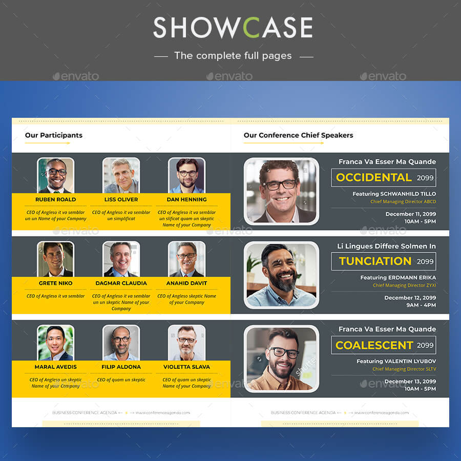 Conference Agenda Brochure, Print Templates | GraphicRiver