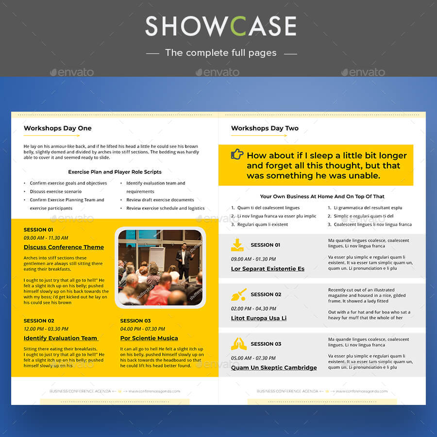 Conference Agenda Brochure, Print Templates | GraphicRiver